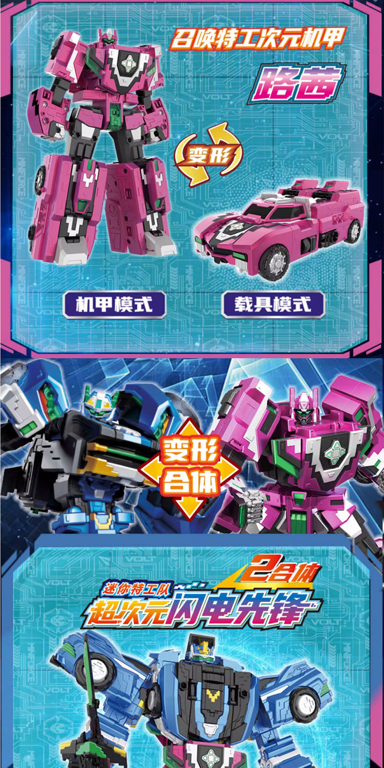 [A+baby] Mini Force 6 Original Toys Robot For Kids Action Figure ...