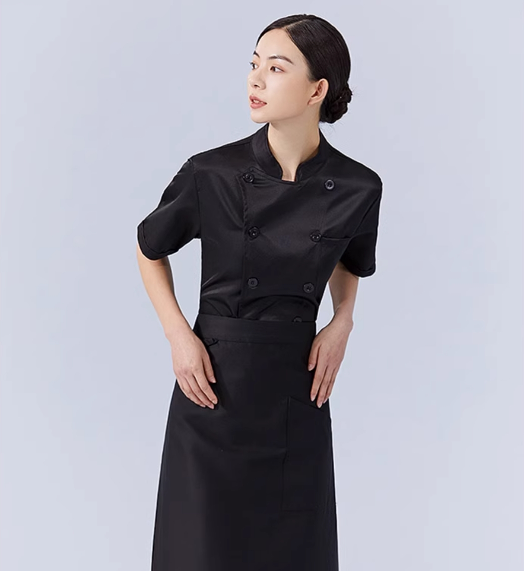 Ready Stock Chef work uniforms, men's short-sleeved hotel restaurant ...