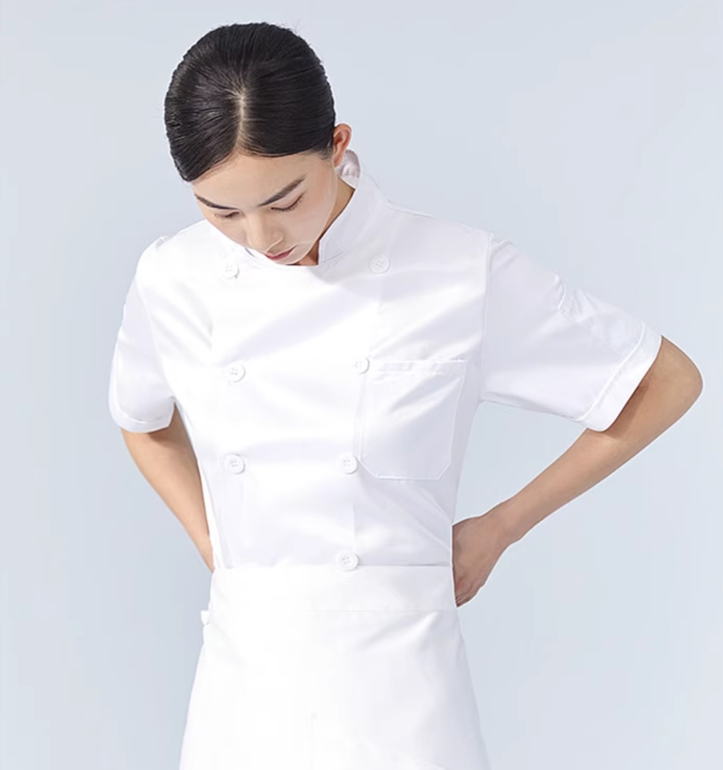 Ready Stock Chef work uniforms, men's short-sleeved hotel restaurant ...