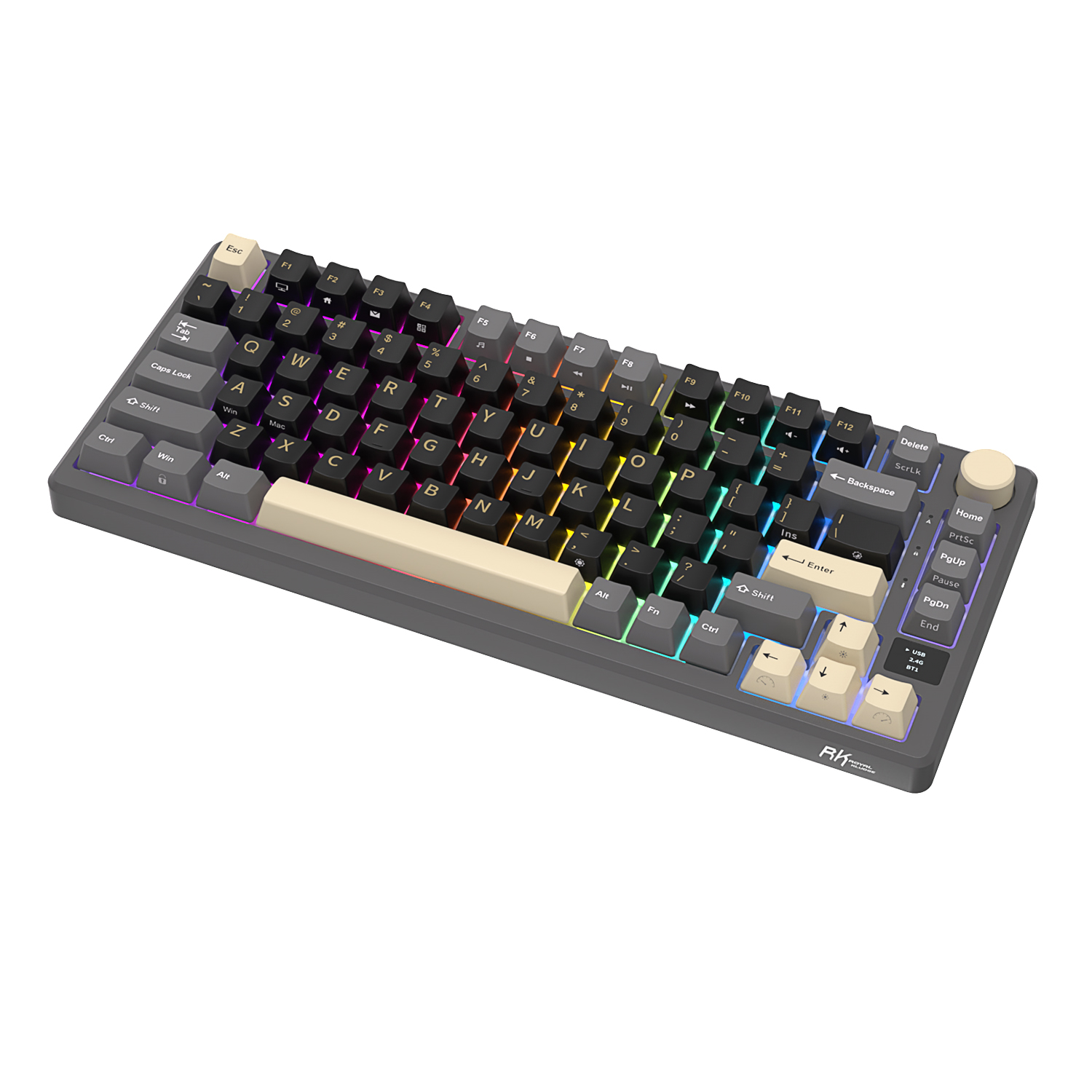 RK ROYAL KLUDGE RKM75 Phantom 81 Keys Gasket Wireless Mechanical ...