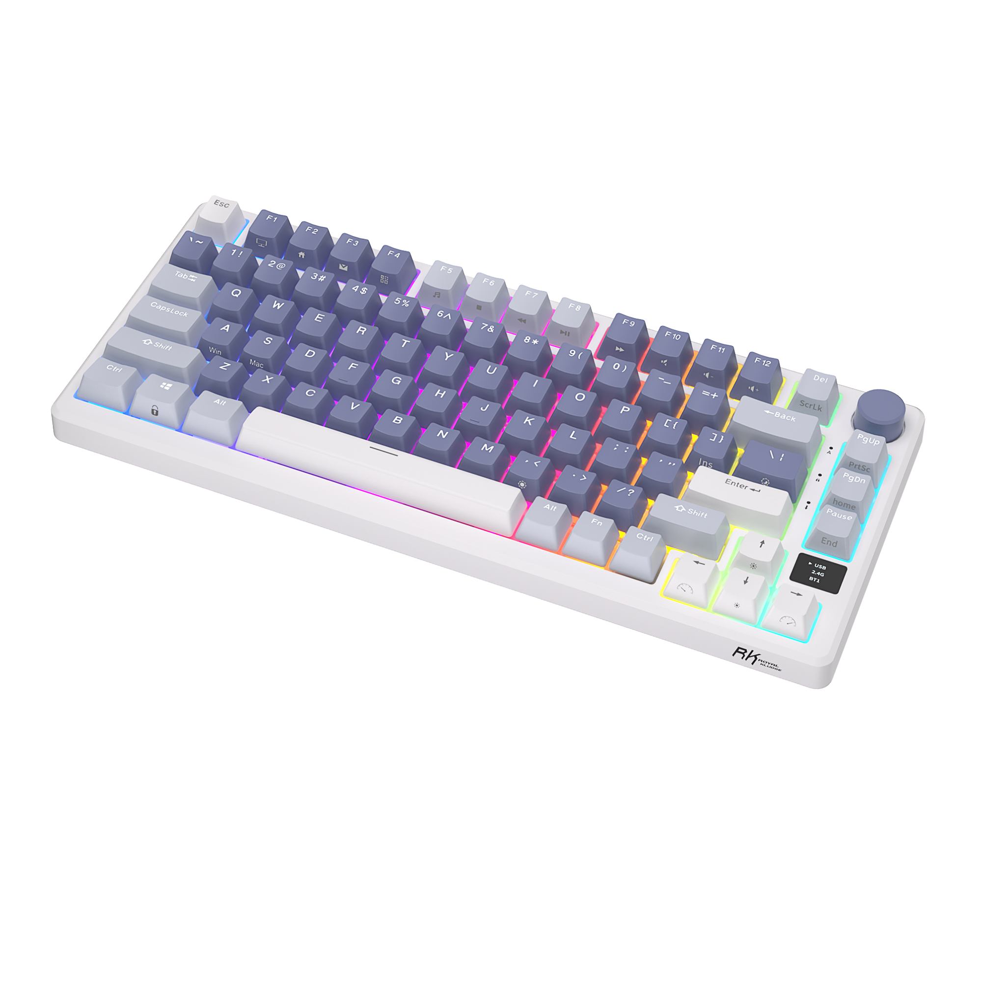 RK ROYAL KLUDGE RKM75 Taro Milk 81 Keys Gasket Wireless Mechanical ...