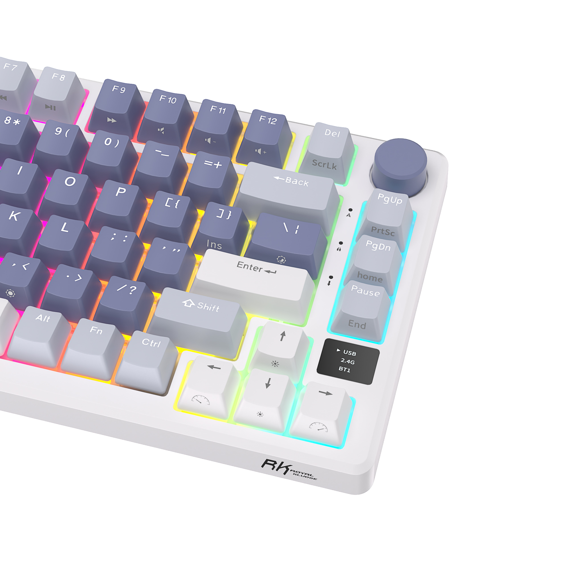 RK ROYAL KLUDGE RKM75 Taro Milk 81 Keys Gasket Wireless Mechanical ...