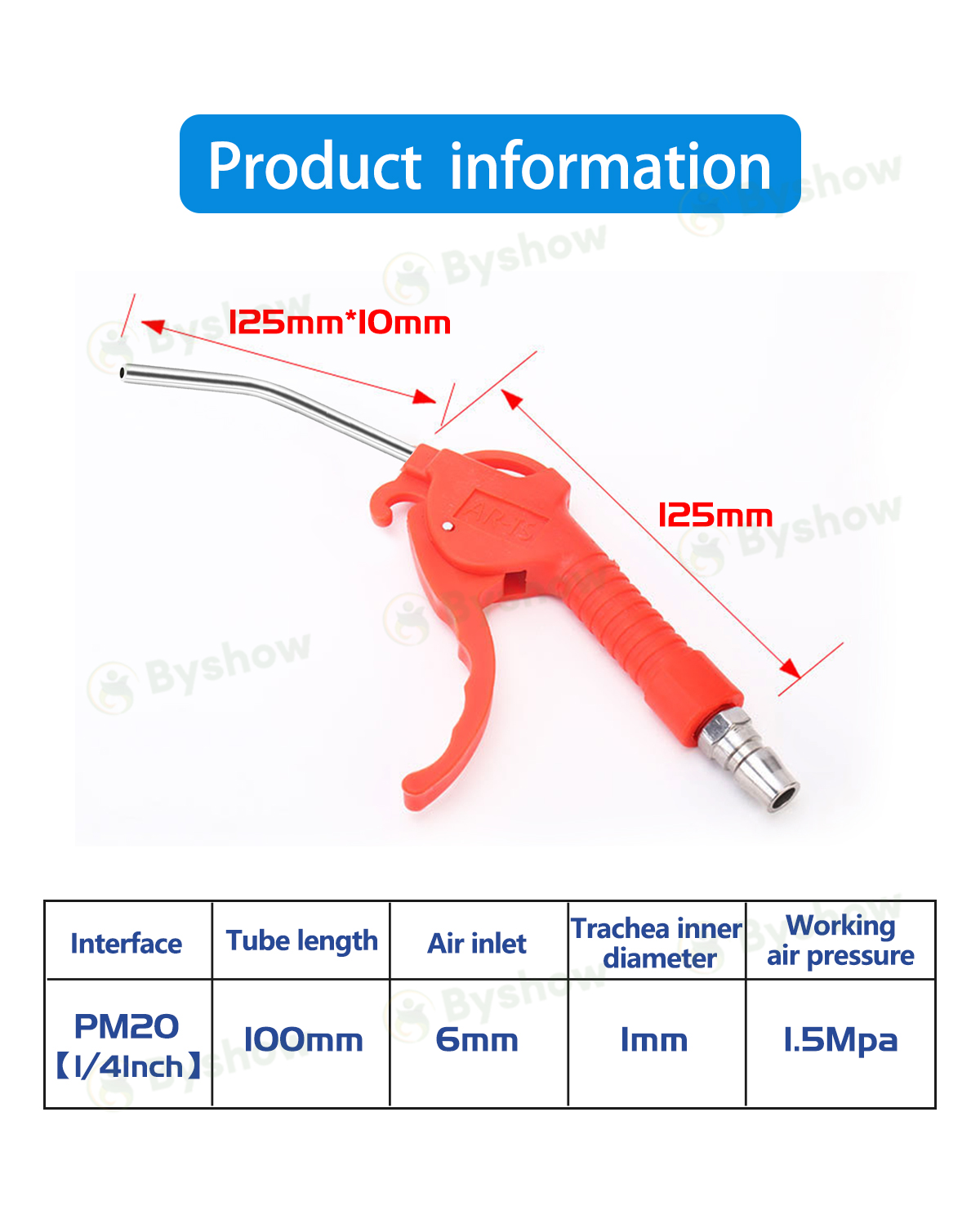 【Byshow】Dust Blow Gun PU Air Spring Hose Flexible Spring Recoil Spira ...