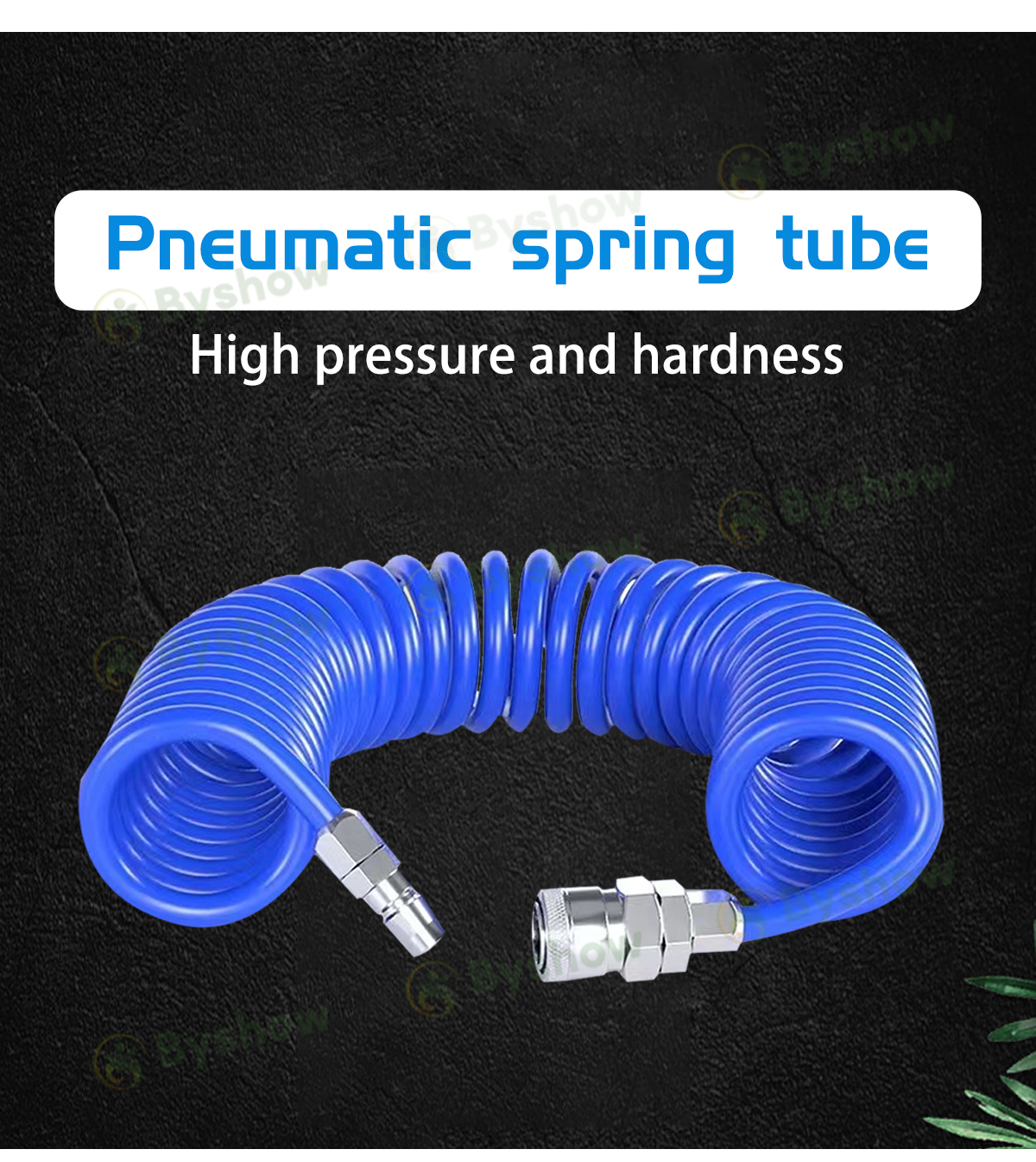 【Byshow】Dust Blow Gun PU Air Spring Hose Flexible Spring Recoil Spira ...