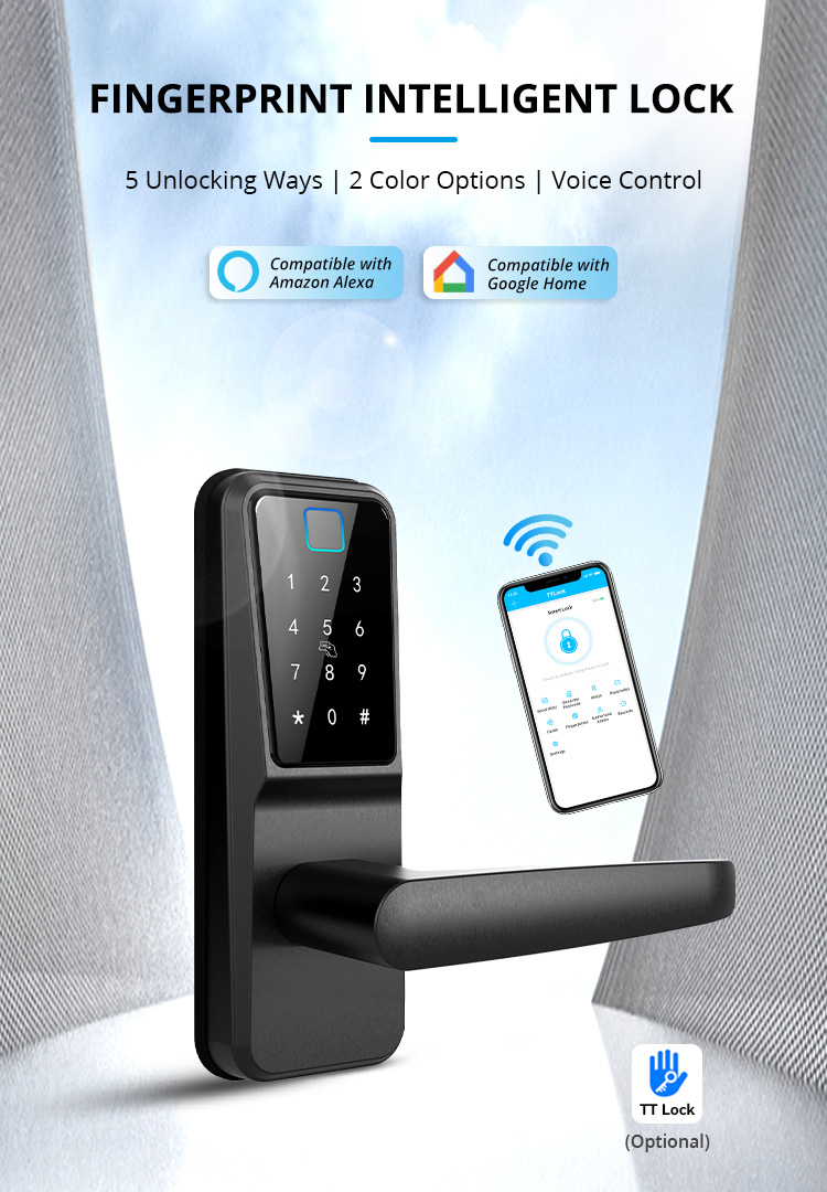 Tuya TTlock Smart Door Lock App Remote Fingerprint Digital Anti-Theft ...