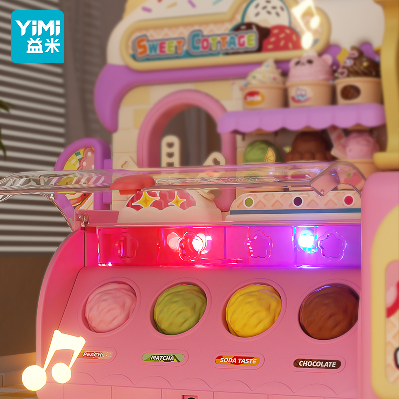 YIMI Kids DIY Toy Set Pretend Play Ice Cream Maker Pretend Play Kitchen ...
