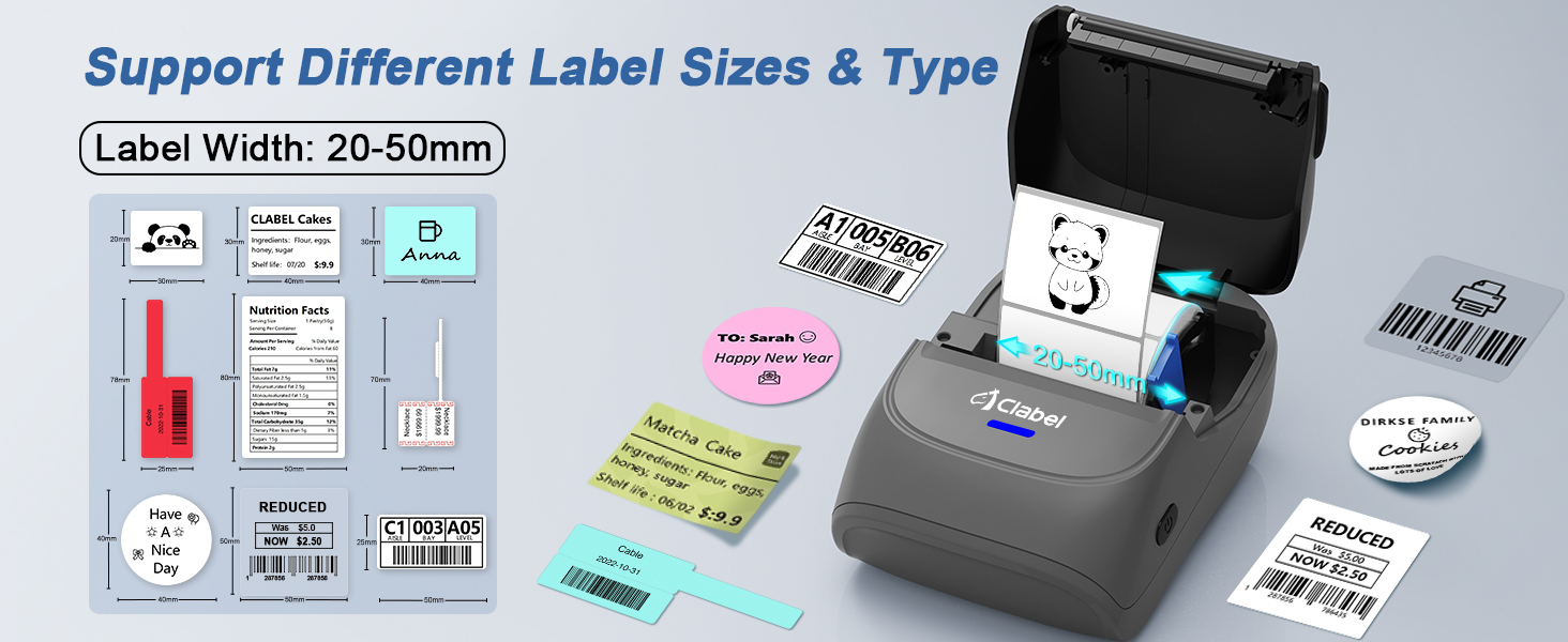 CLABEL 221B Mini Printer, Thermal Printer, Label Printer, Sticker ...