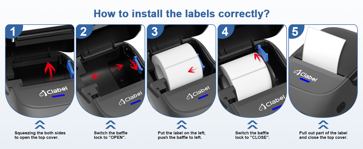 CLABEL 221B Mini Printer, Thermal Printer, Label Printer, Sticker ...