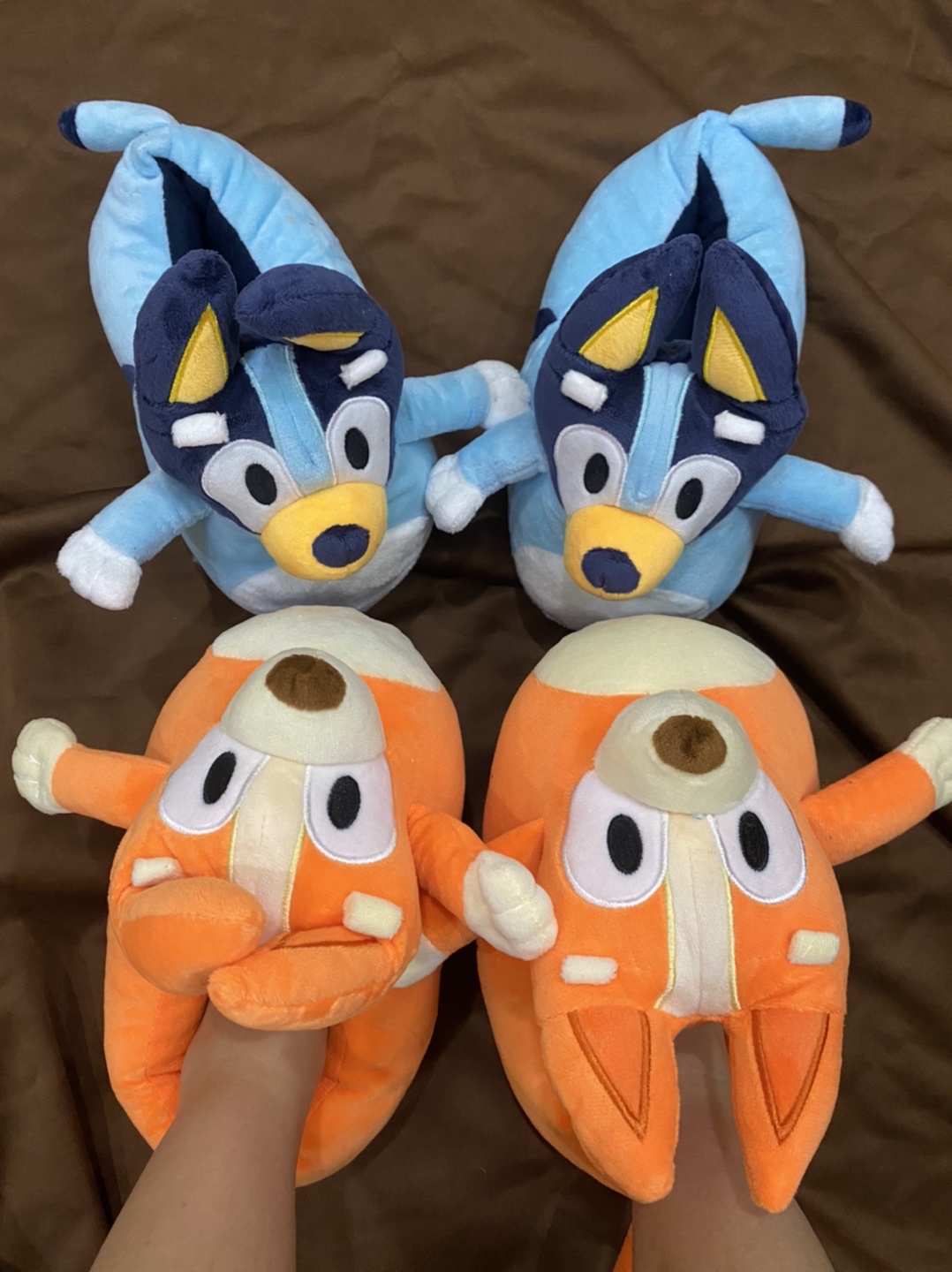 Cute Cartoon Bluey Dog Cotton Slippers Winter Indoor Warm Plush ...