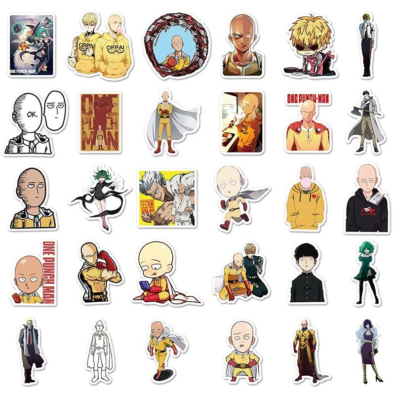 57PCS One Punch Man Stickers Saitama Genos Sticker Laptop Computer Bike ...