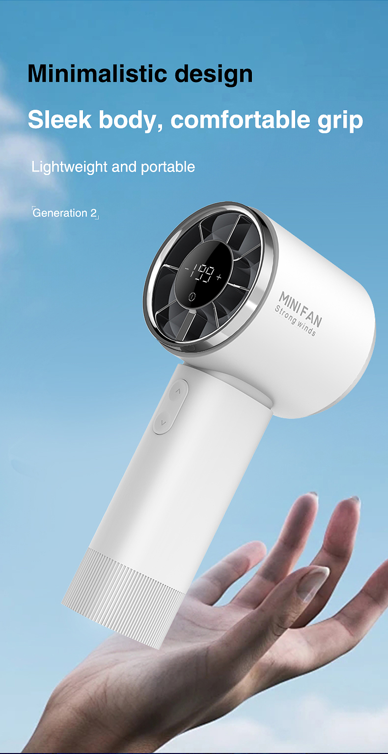 Realfit M335 Mini Fan with 3500mAh Battery Rechargeable Portable ...