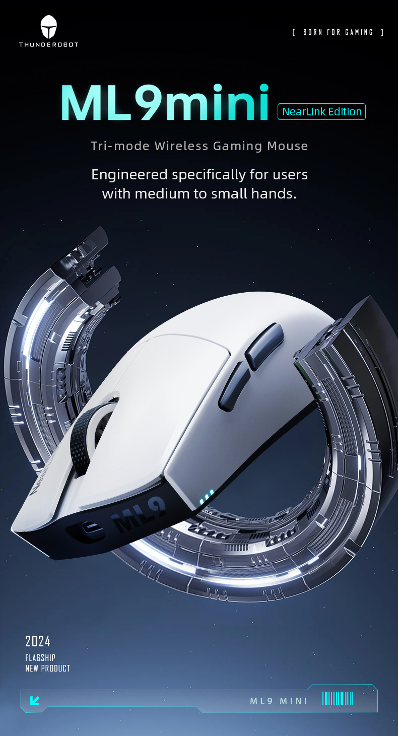 Thunderobot ML9mini NearLink Edition Tri-mode Wireless Gaming Mouse ... Thunderobot ML9mini NearLink Edition Tri-mode Wireless Gaming Mouse ...