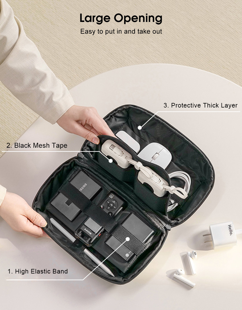 MENSPE Digital Storage Bag USB Cable Storage Bags Travel Organizer ...