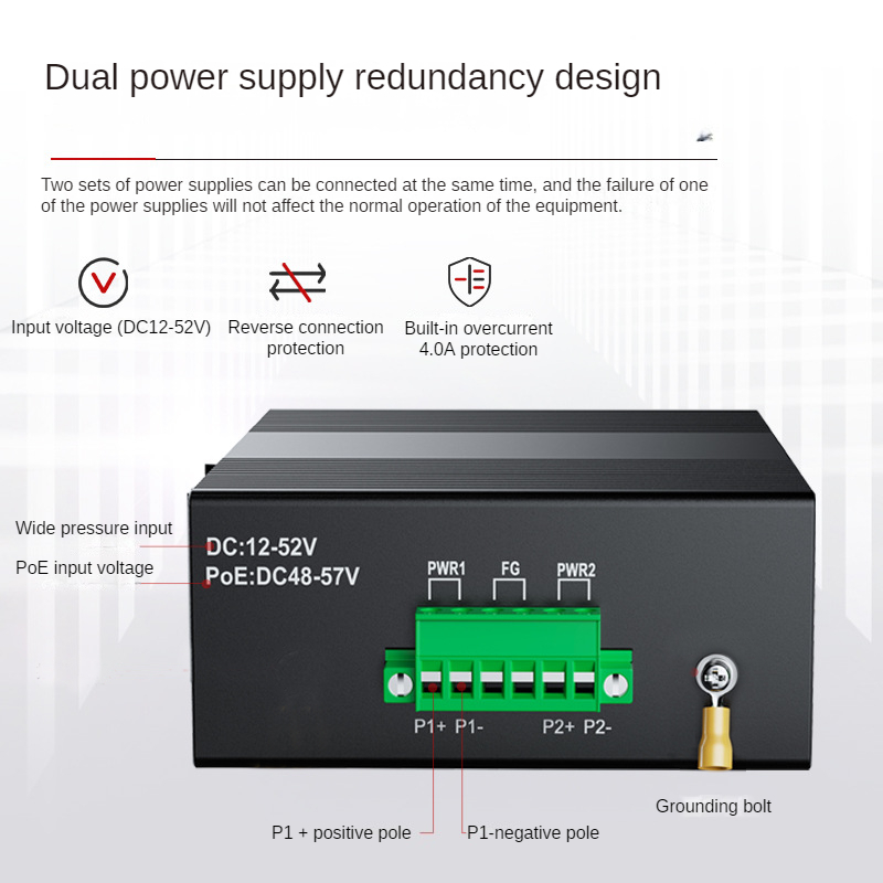 Gigabit Industrial Grade Rail Type Switch POE Unmanaged Switch 1SFP ...