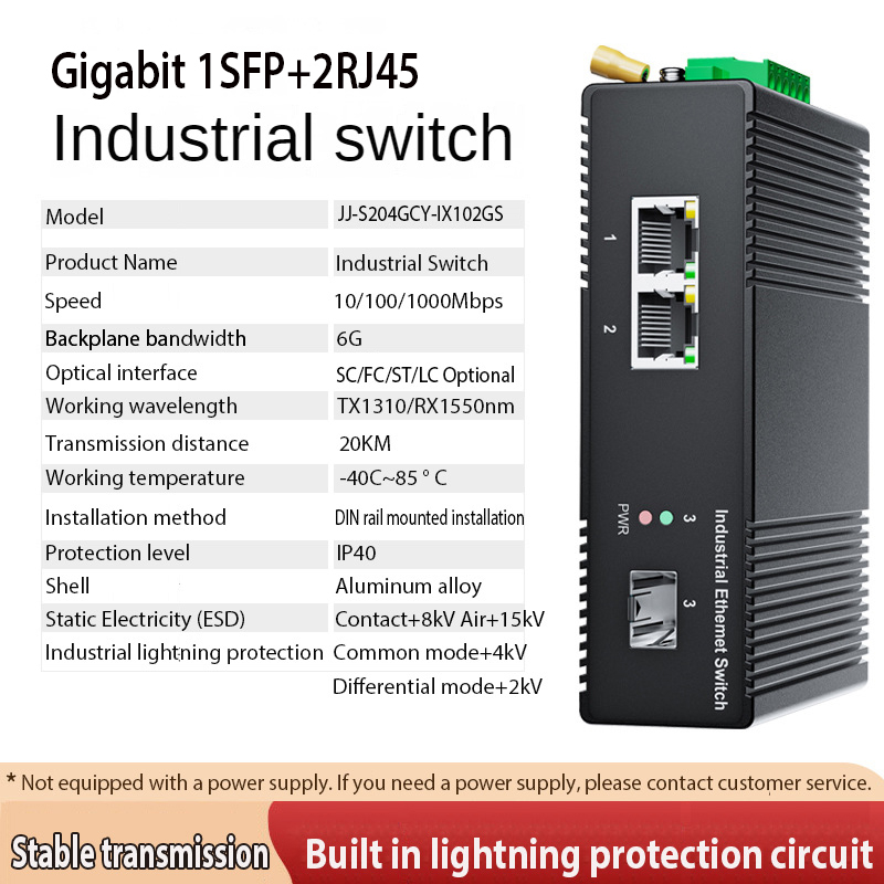 Gigabit Industrial Grade Rail Type Switch POE Unmanaged Switch 1SFP ...