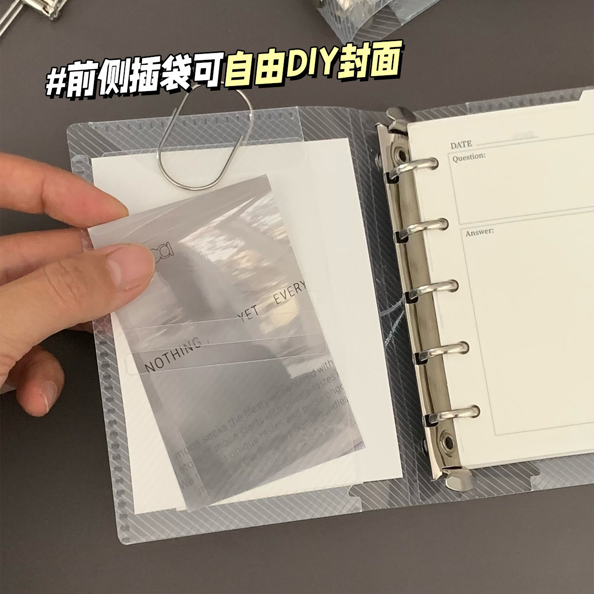Ohaya | M5 Mini Portable Loose-leaf Notebook Translucent Three-Segment ...