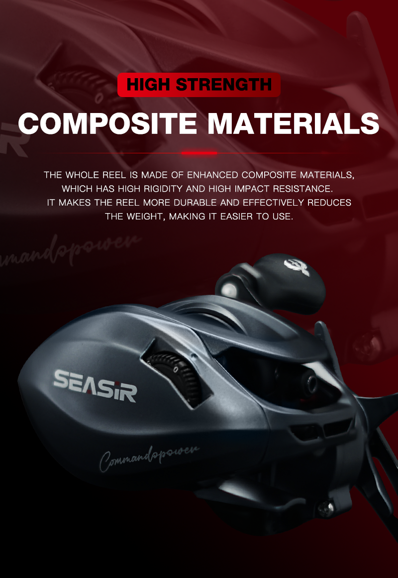 Seasir Commando Power Baitcasting Fishing Reel 7.1:1 High Speed Gear ...