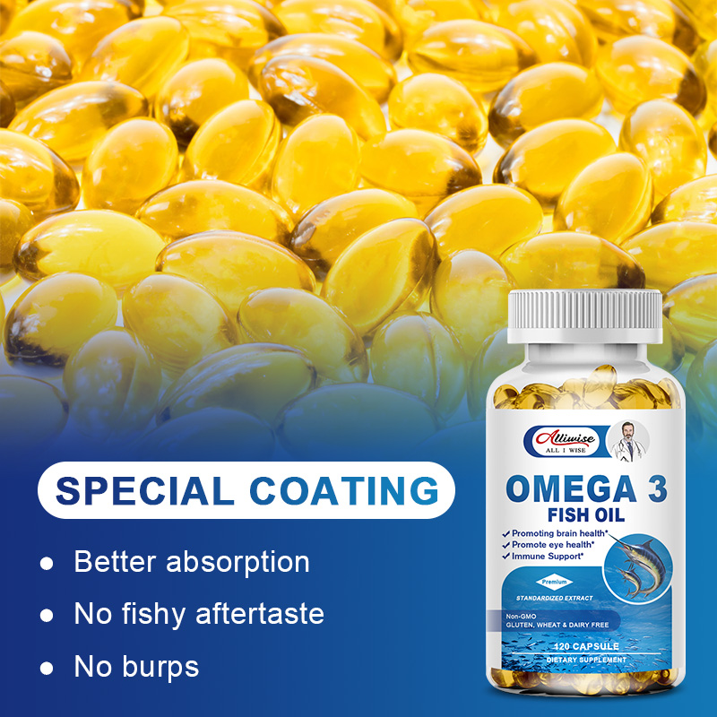 Alliwise Deep-Sea Fish Oil Capsules Omega 3 Are Rich In DHA And EPA 深海鱼油 保护心脑血管调节血脂 | Shopee ...
