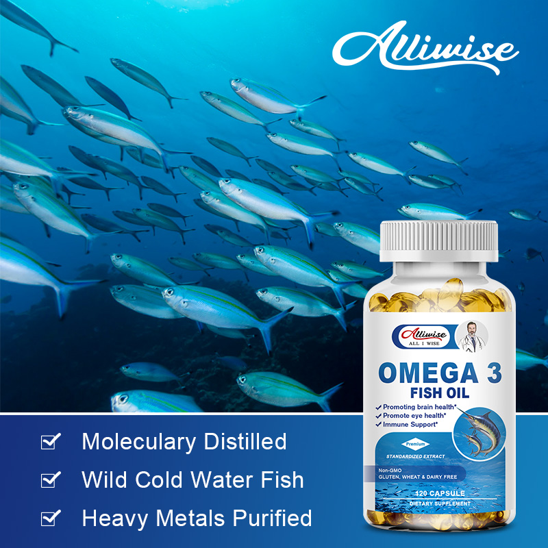 Alliwise Deep-Sea Fish Oil Capsules Omega 3 Are Rich In DHA And EPA ...