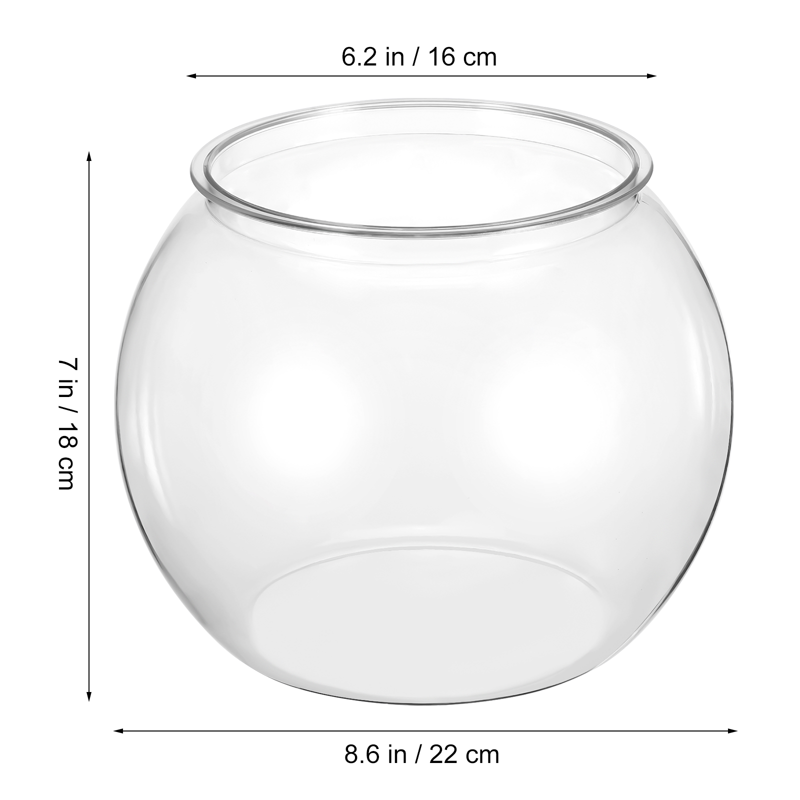 [Ready Stock] 1pc kevvga Unbreakable Fish Tanks Plastic Bowl Bowls ...