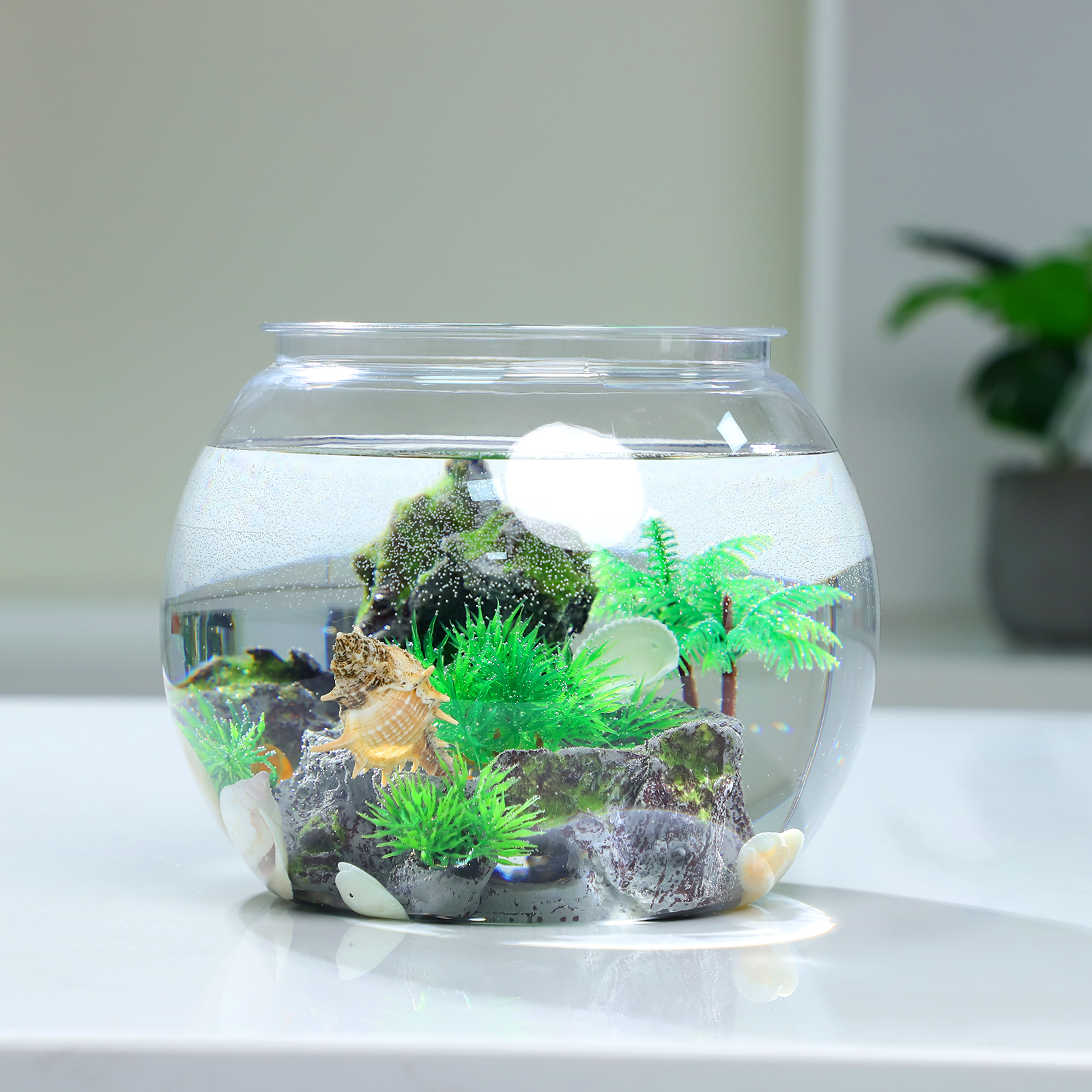 [Ready Stock] 1pc kevvga Unbreakable Fish Tanks Plastic Bowl Bowls ...