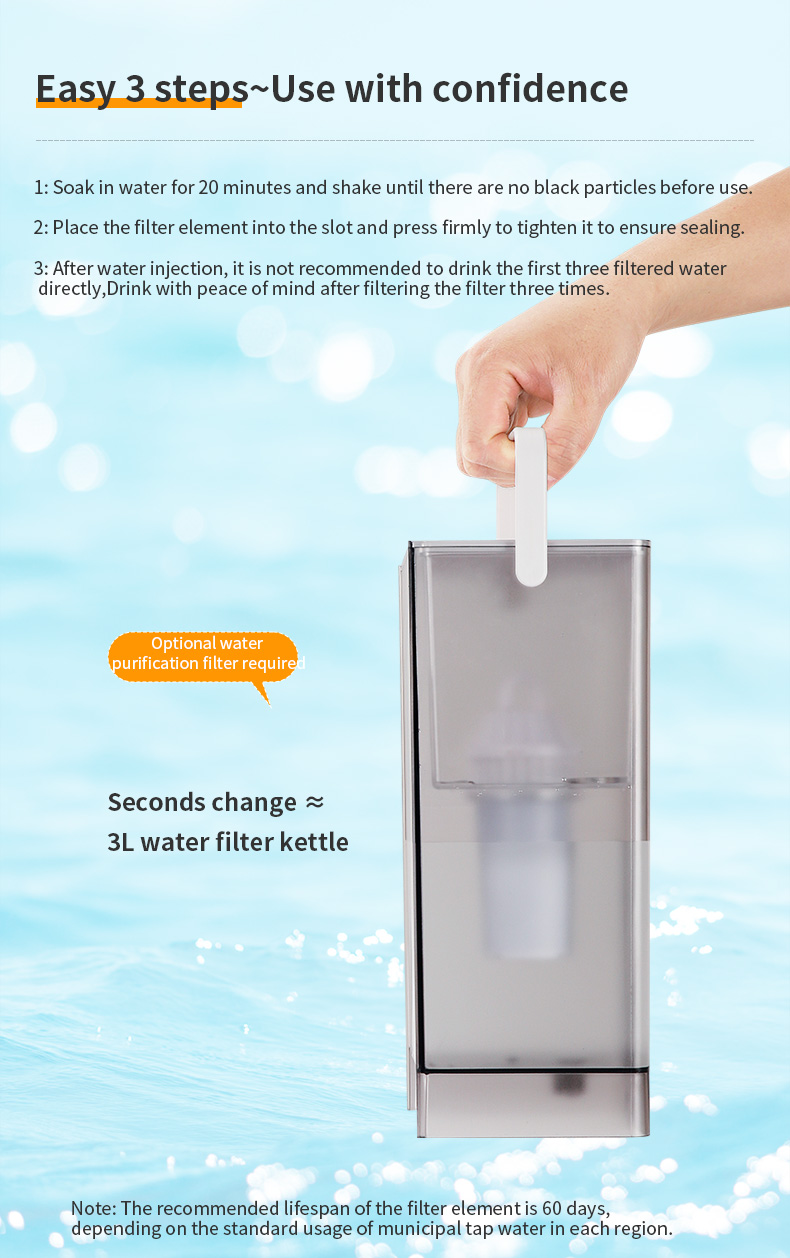 3L Hot Water Dispenser Household Filter Type Water Dispenser Desktop ...