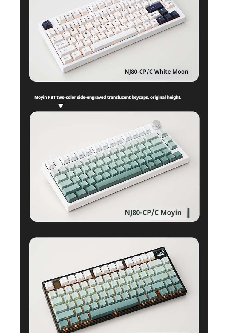 Keydous NJ80-CP/81-CP Magnetic axis gaming mechanical keyboard | Shopee ...