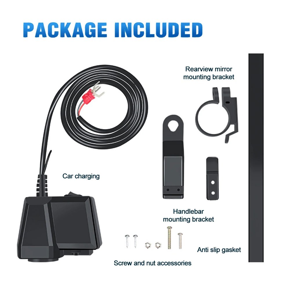 60W Motorcycle QC3.0 PD Charger Socket USB Type-C Fast Charging ...