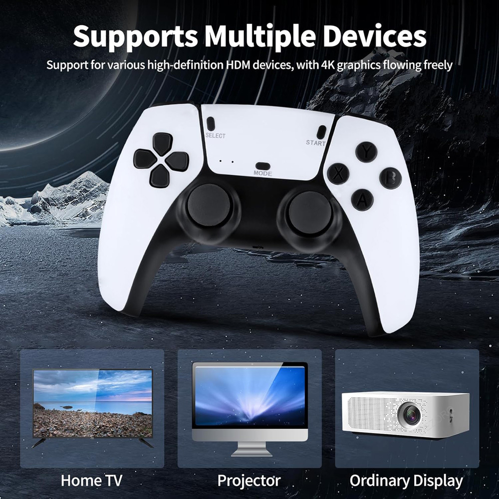 64GB 20000Game 4K Game Stick 2.4G Wireless Controllers HD Output M15 ...