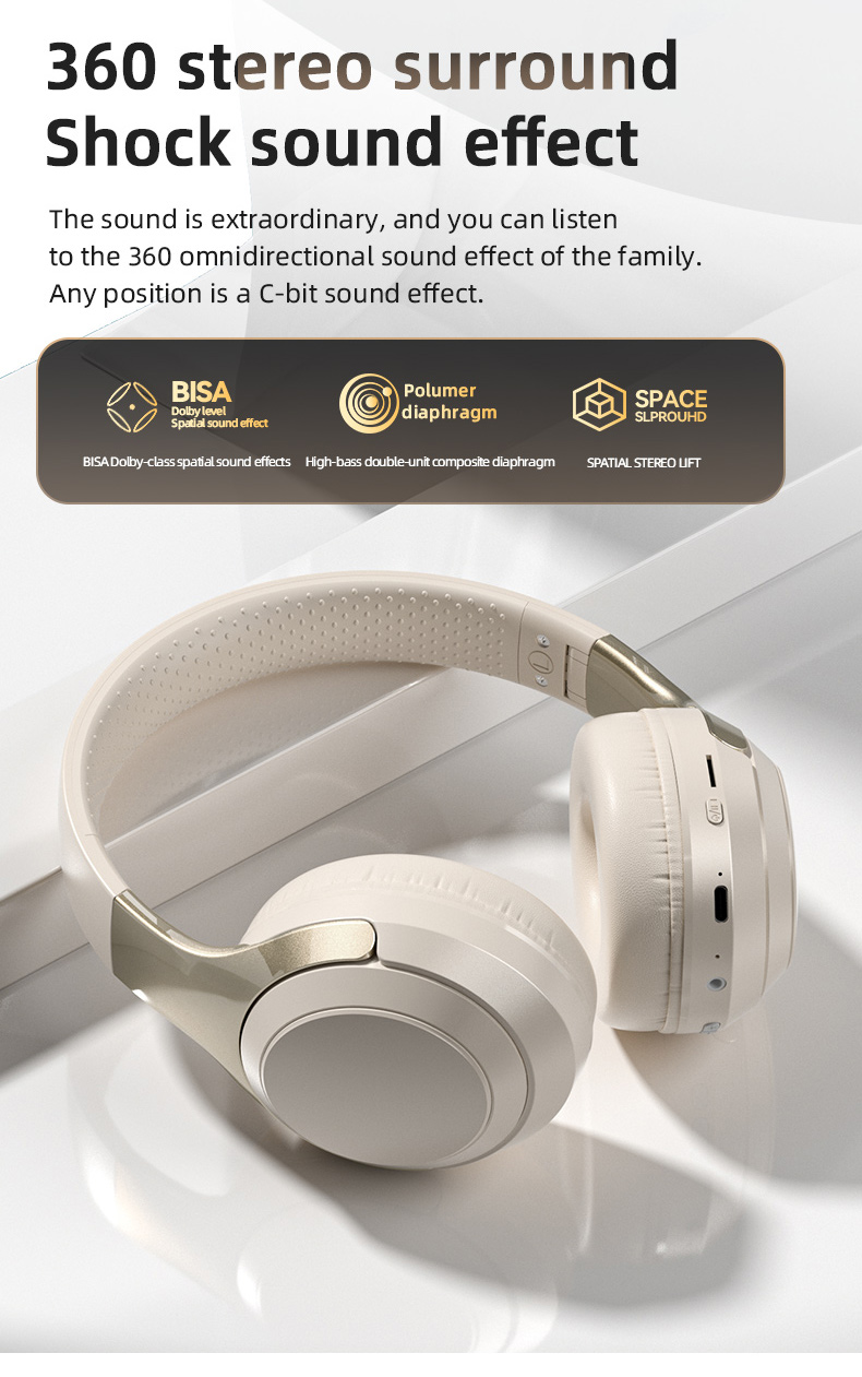 SPRISE WH200 Premium Bluetooth Headphone Earphone Wireless With Mic HiFi Gaming Music Foldable ...