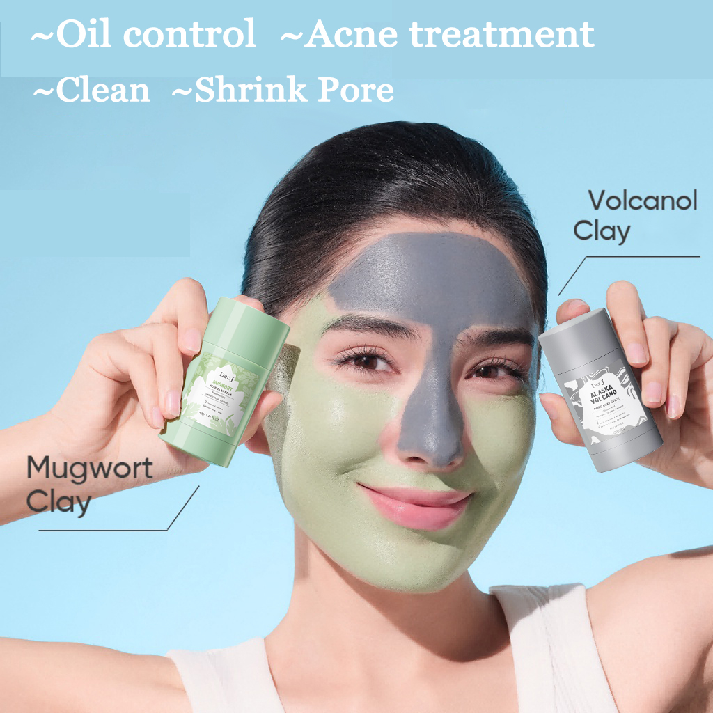New Acne clay mask Clay Mask Cleanses Oil Control Anti-Acne Wormwood ...