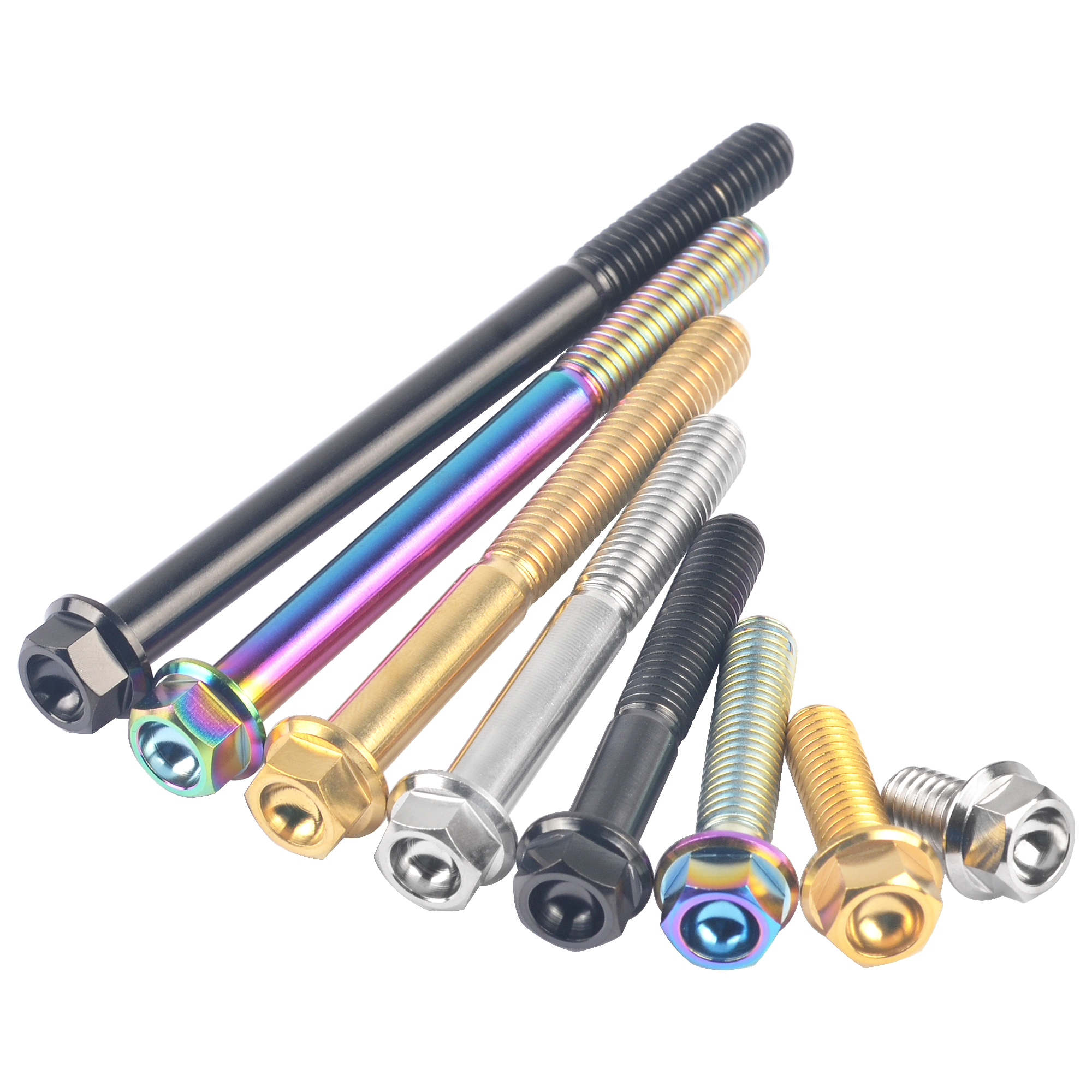 Wanyifa Titanium Bolt M6x10-100mm 11D Flange Hex Head Screws for Bicycle Motorcycle Car ...