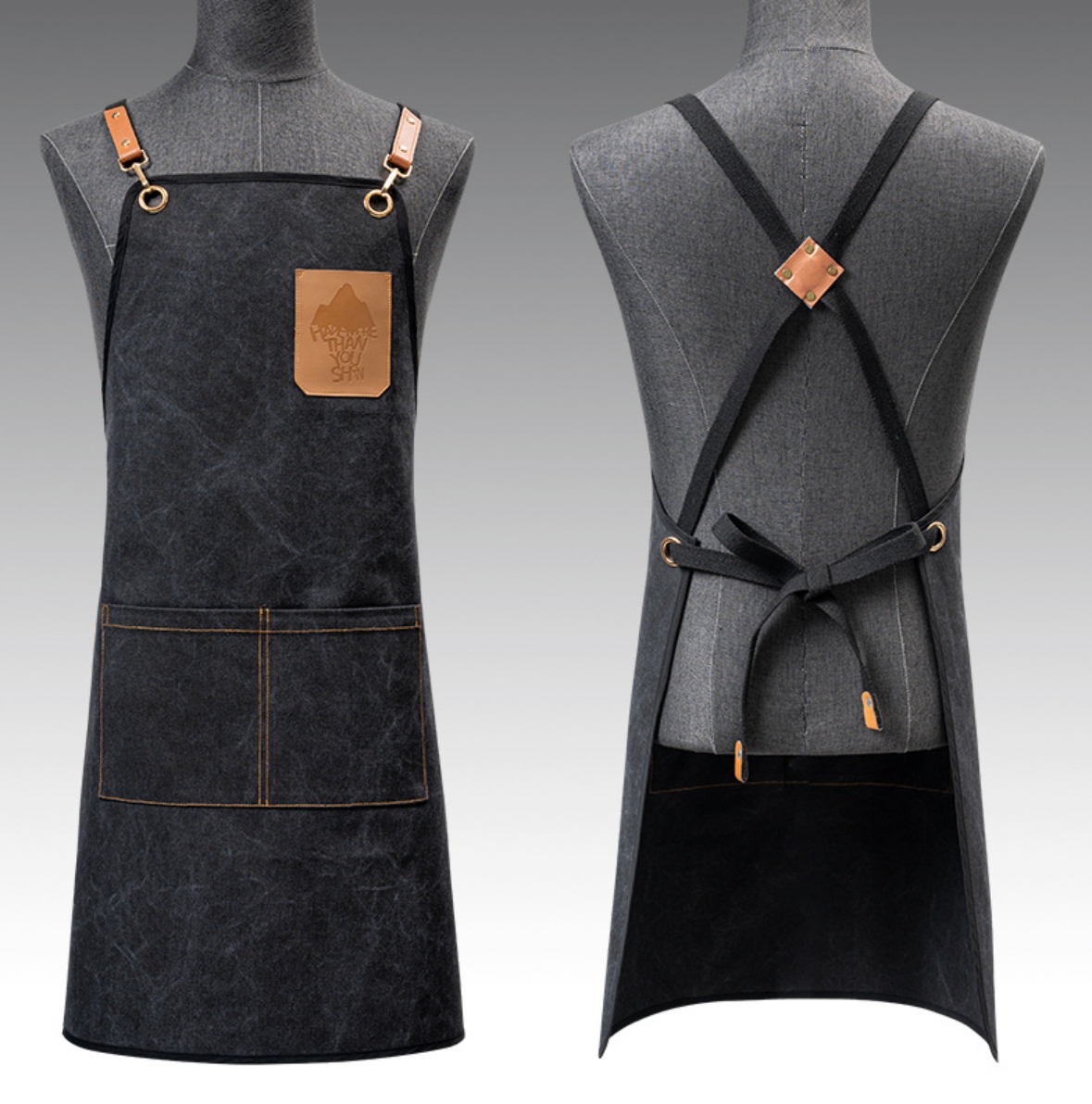 Ready Stock High-end coffee shop special apron customized logo barista ...