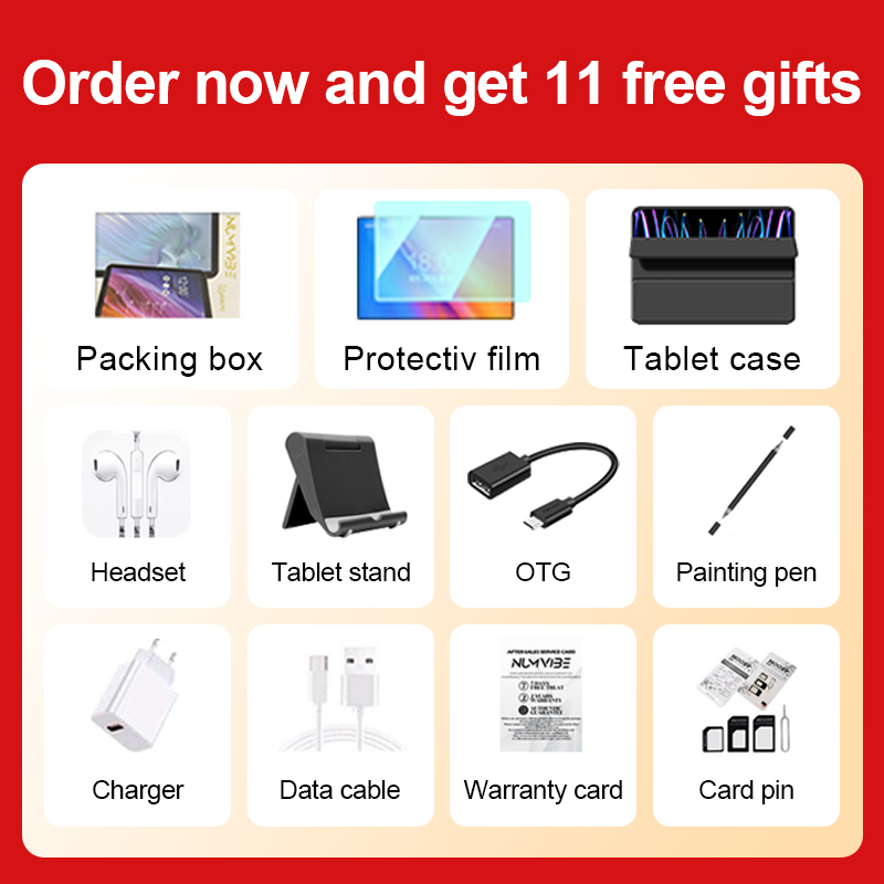 NUMVIBE A5 Pro 11-inch HD screen 120HZ Tablet Android 13 Snapdragon 870 ...