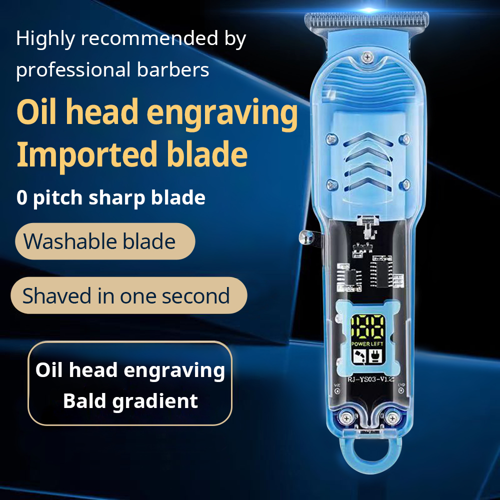 Professional Hair Clippers Rechargeable Hair Clipper Transparent ...