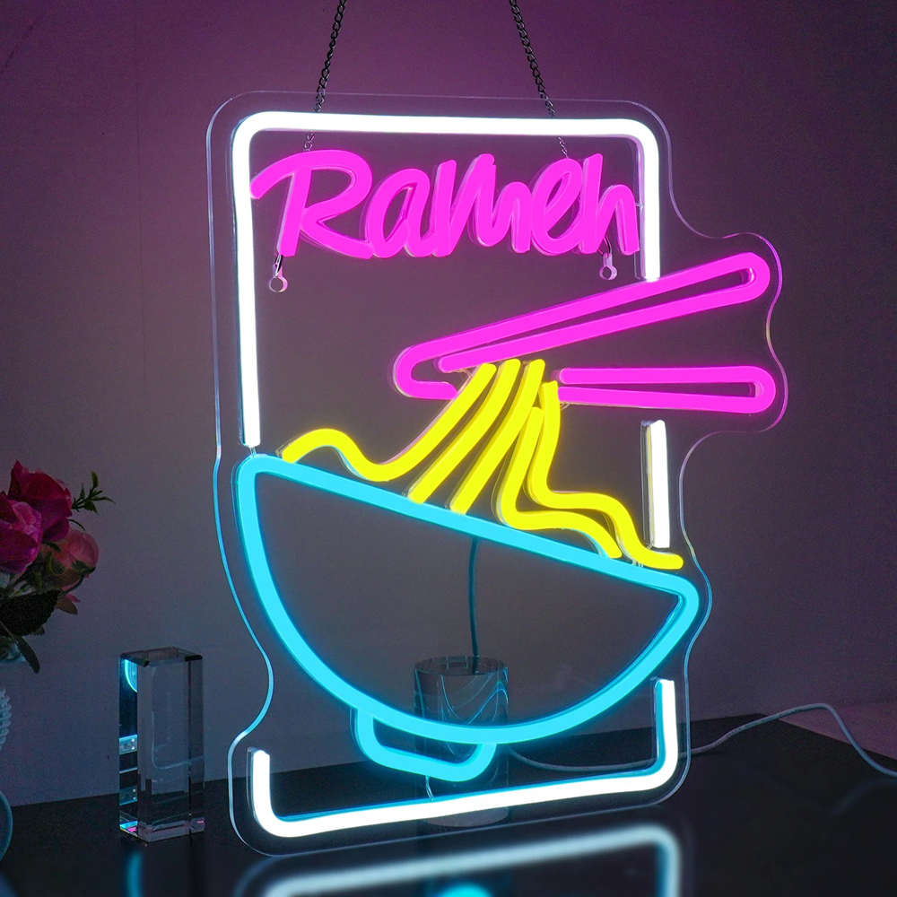 Ramen Neon Sign Light For Wall Decor Art Room Decoration For Kitchen ...