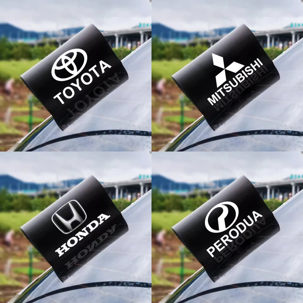 Car logo sticker Wash Label Style Trunk Door Decals PVC Auto Decoration ...