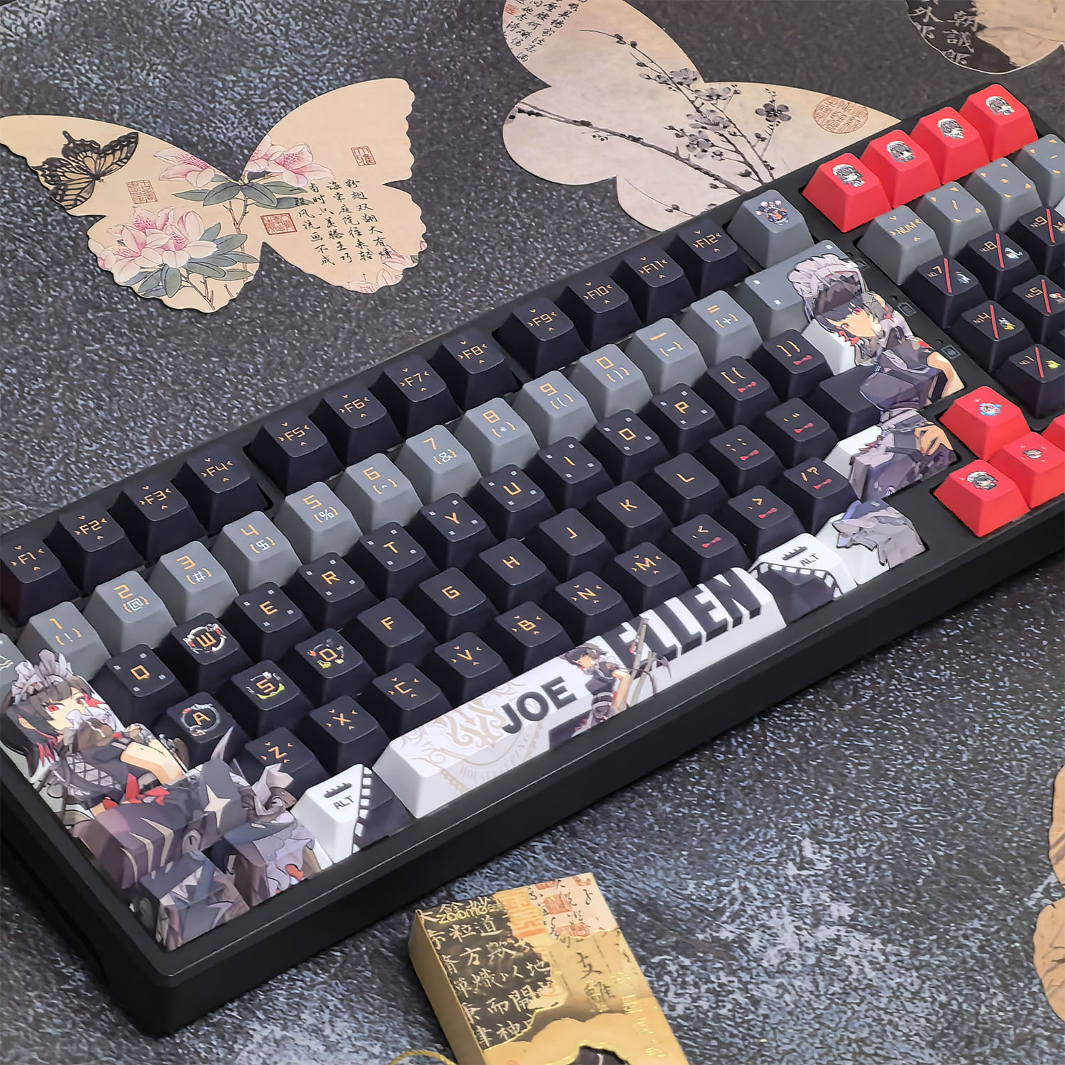 Ellen Joe Keycap Cherry Profile 129 Keys PBT Five-sided Dye Sublimation ...