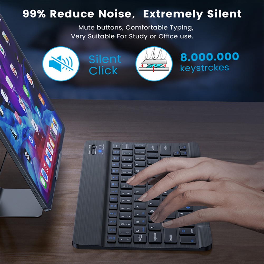 NUMVIBE Wireless Bluetooth Keyboard Tablet Phone Computer Mini Keyboard ...