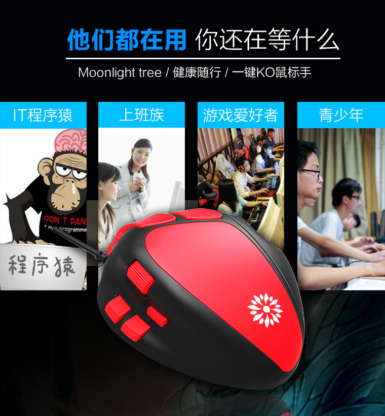 Moonlight tree Wired gaming mouse SM-9100 USB RGB | Shopee Malaysia