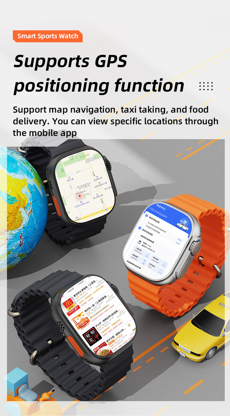 5G data Smart Watch Simcard + Wifi + 180° Camera + GPS Super Amoled ...