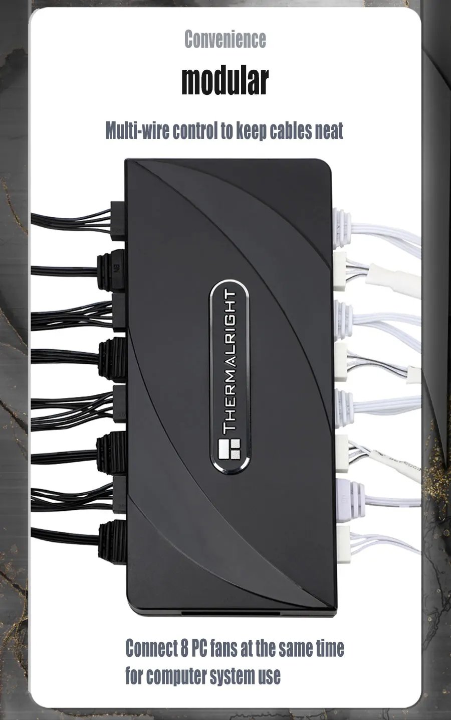 Thermalright PWM Fan Hub ARGB hub 10-Port 4 Pin PC Fan Controller 12V ...