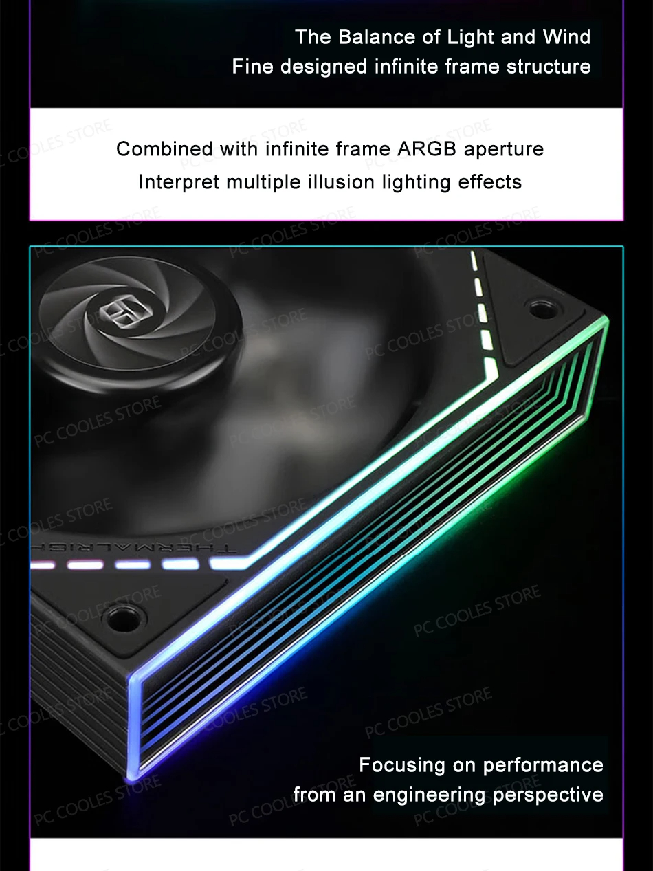 Thermalright TL-M12 ARGB Case Fan 120mm CPU Cooler Fan 1500RPM Speed ...