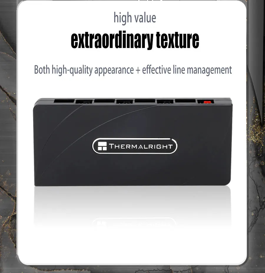 Thermalright PWM Fan Hub ARGB hub 10-Port 4 Pin PC Fan Controller 12V Fan Hub, Strong Paste ...