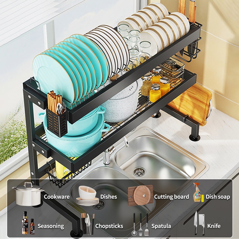 Dish drainer rack Dish rack Sinki dapur Dish rak pinggan Drying Rack ...