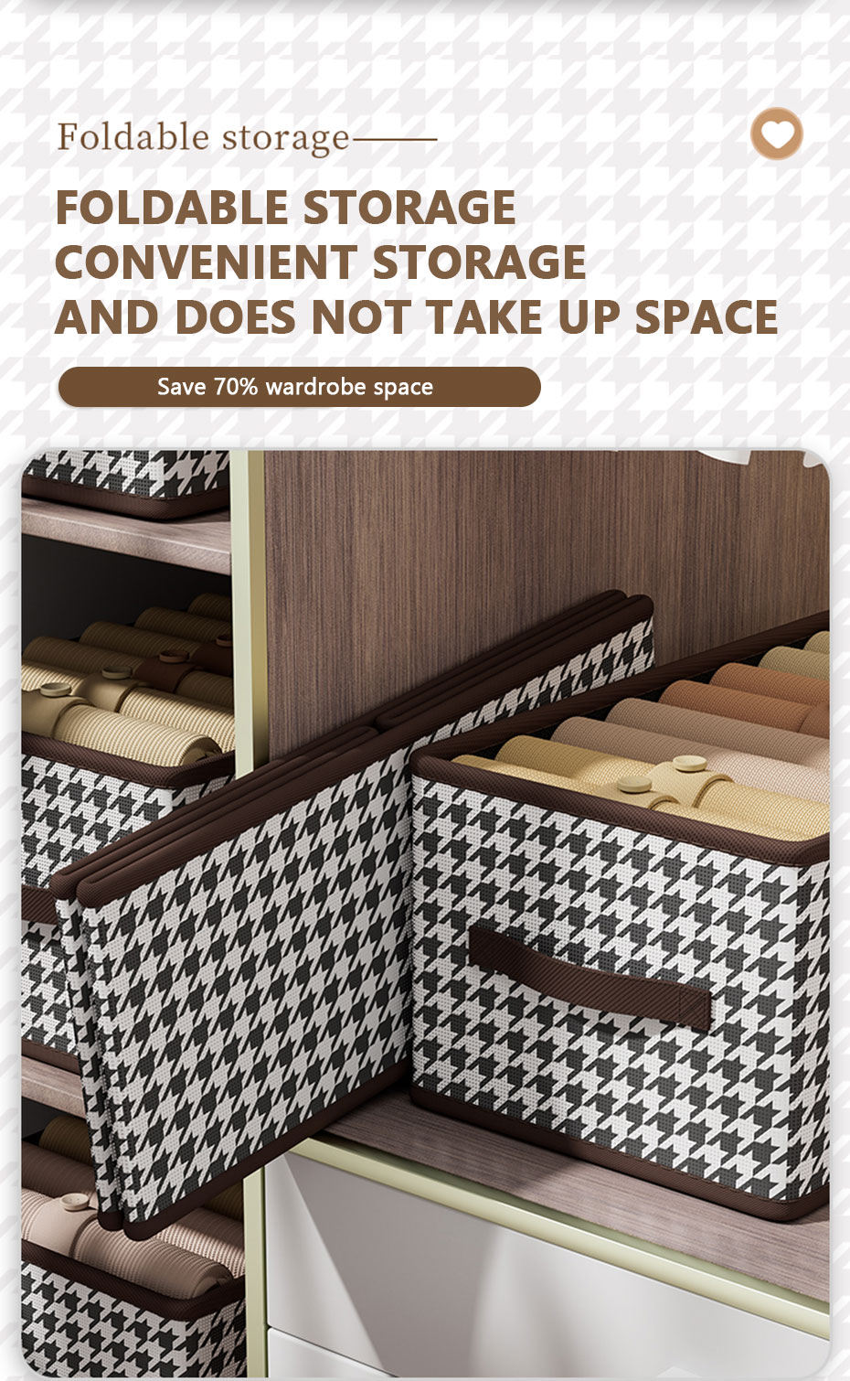 Buy1 Take2 Fabric Clothes Storage Box Clothes Organizer Box Wardrobe ...