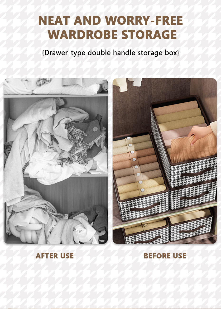 Buy1 Take2 Fabric Clothes Storage Box Clothes Organizer Box Wardrobe ...