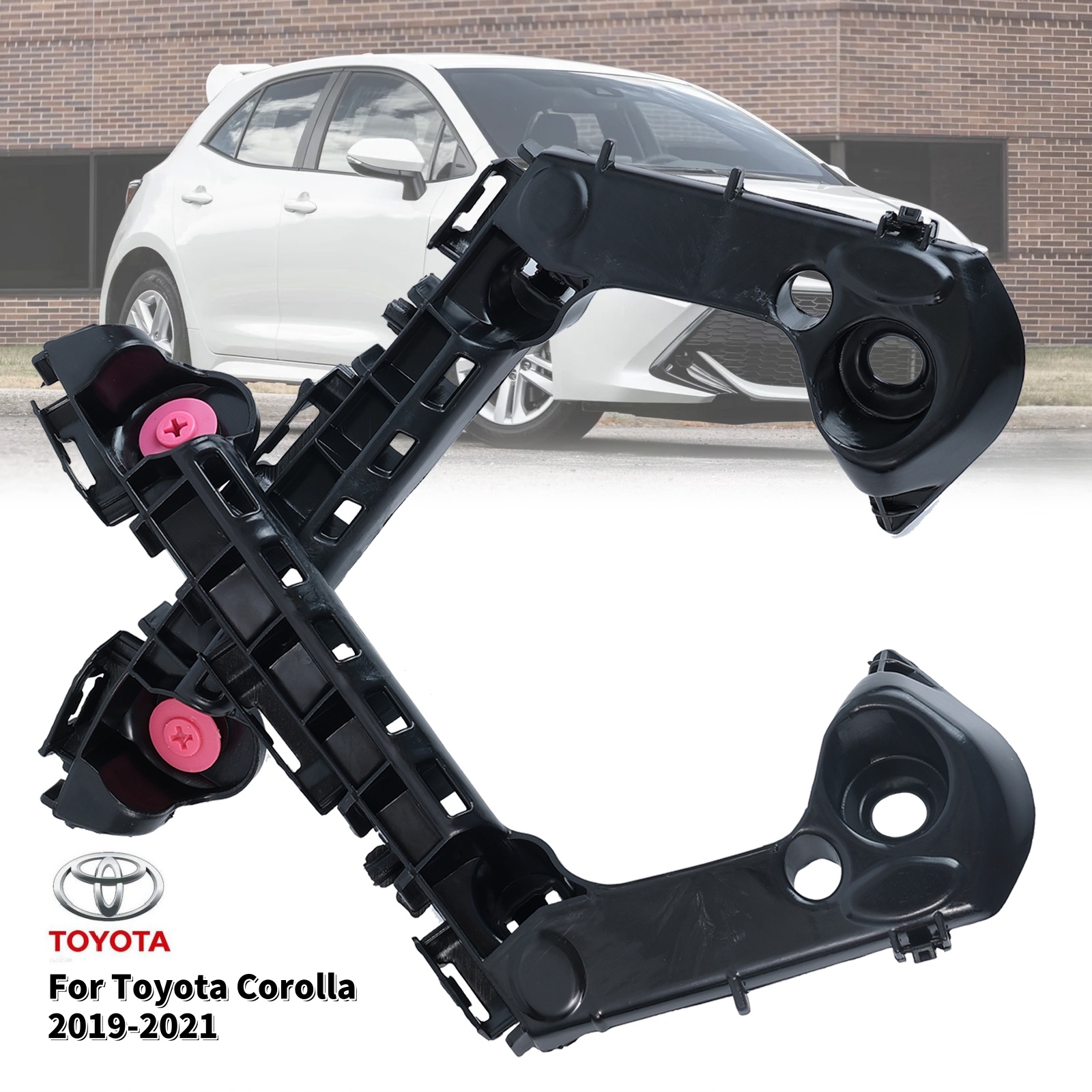 For Toyota Corolla 2PCS Car Front Bumper Bracket Left Right Side Beam ...