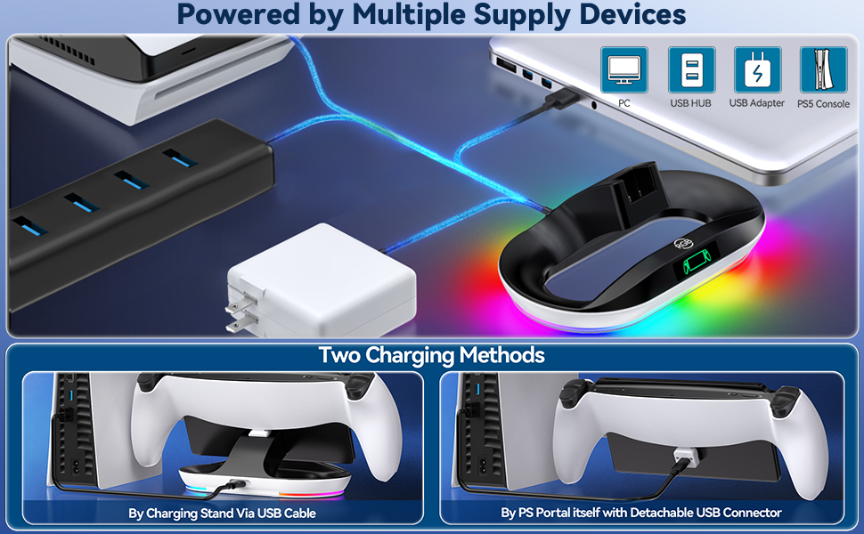 Charging Stand for PS Portal Remote Player, PS Portable Charging Dock ...