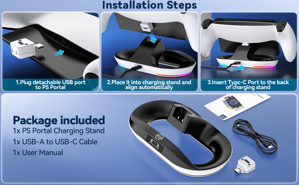Charging Stand for PS Portal Remote Player, PS Portable Charging Dock ...